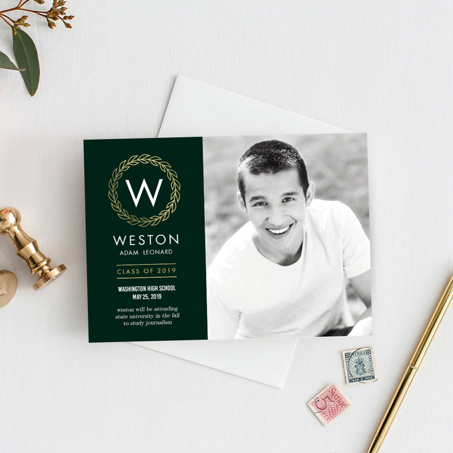 Editable Color Graduation Invitation and Announcement - Etsy