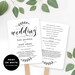 Wedding Program Fan or Flat Double-sided Program Templates - Etsy