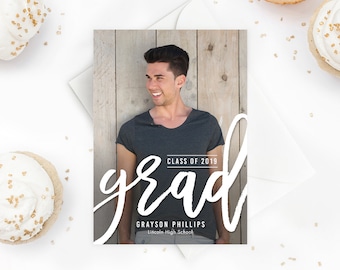 Editable Color Graduation Invitation and Announcement | Etsy