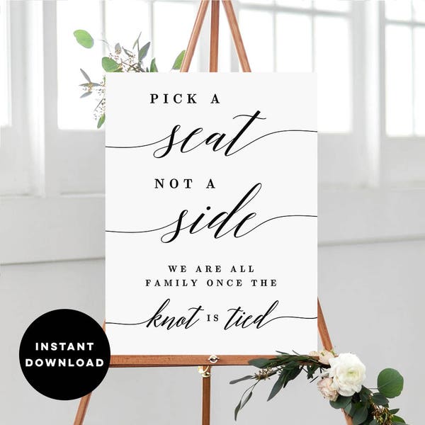 Pick a Seat Not Side - Etsy