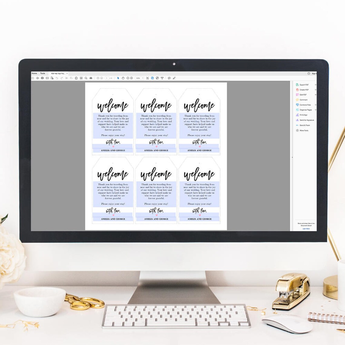 Printable Welcome Tag Wedding Welcome Bag Tag Favor Tag | Etsy