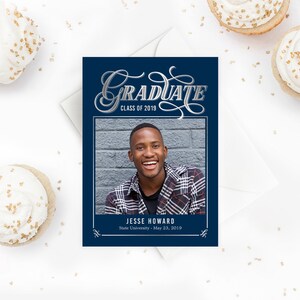 Editable Color Graduation Invitation and Announcement - Etsy