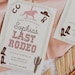 Last Rodeo Bachelorette Party Invitation Template, Bachelorette Party ...