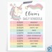 Editable Daily Schedule for Kids Unicorn Daily Routine | Etsy