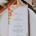 Tropical Citrus Menu Template, Printable Menu, Editable Menu, Bridal ...