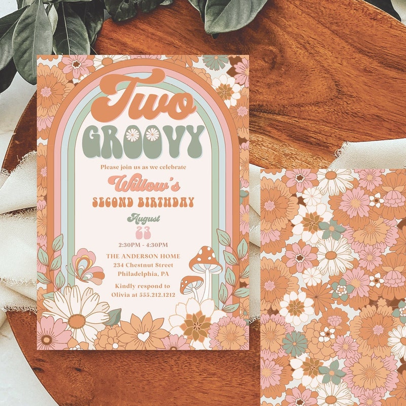 Two Groovy Birthday Party - Etsy