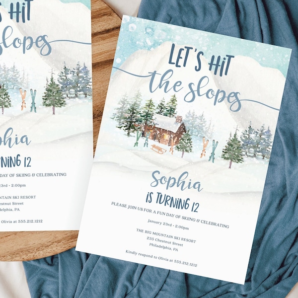 Ski Invitations - Etsy