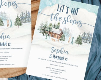 Printable Ski Invitation - Etsy