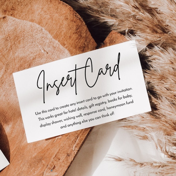 Invitation Insert - Etsy