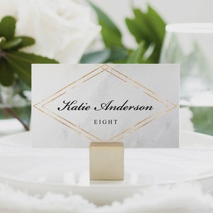 Modern Place Card Printable Template, Wedding Place Cards, Seating ...