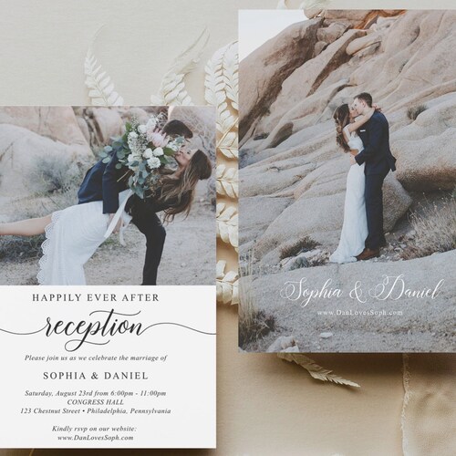 Editable Elopement Party Invite Template Groovy Reception - Etsy