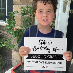 Editable First Day of School Sign Template, Printable First Day Sign ...