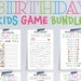 Kids Birthday Printable Games Bundle, Birthday Party Games, Birthday ...