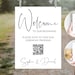 QR Code Wedding Program Template, Scannable Wedding Welcome Sign ...