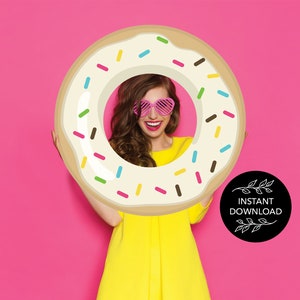 Donut Photo Prop Birthday Party Photo Prop Donut Frame Photo Booth Prop ...