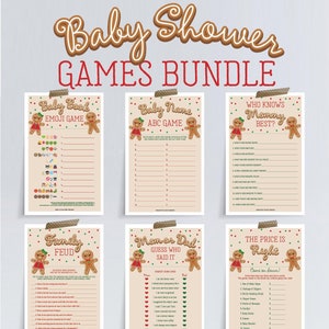 What's Baking Baby Shower Games Bundle, Gingerbread Baby Shower Games ...