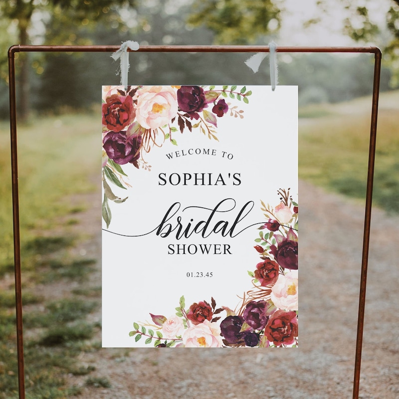 Burgundy Flowers for Sign - Etsy