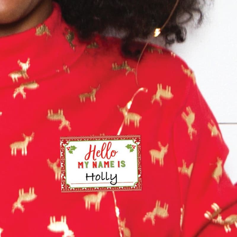 Christmas Name Tag - Etsy