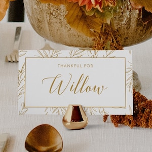 Name Cards Template, Thanksgiving Dinner, Printable, Wedding ...
