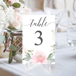 Boho Table Numbers Printable Wedding Table Numbers 4x6 - Etsy