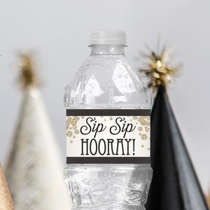Printable Water Bottle Labels New Year's Eve Party Water Bottle Labels ...