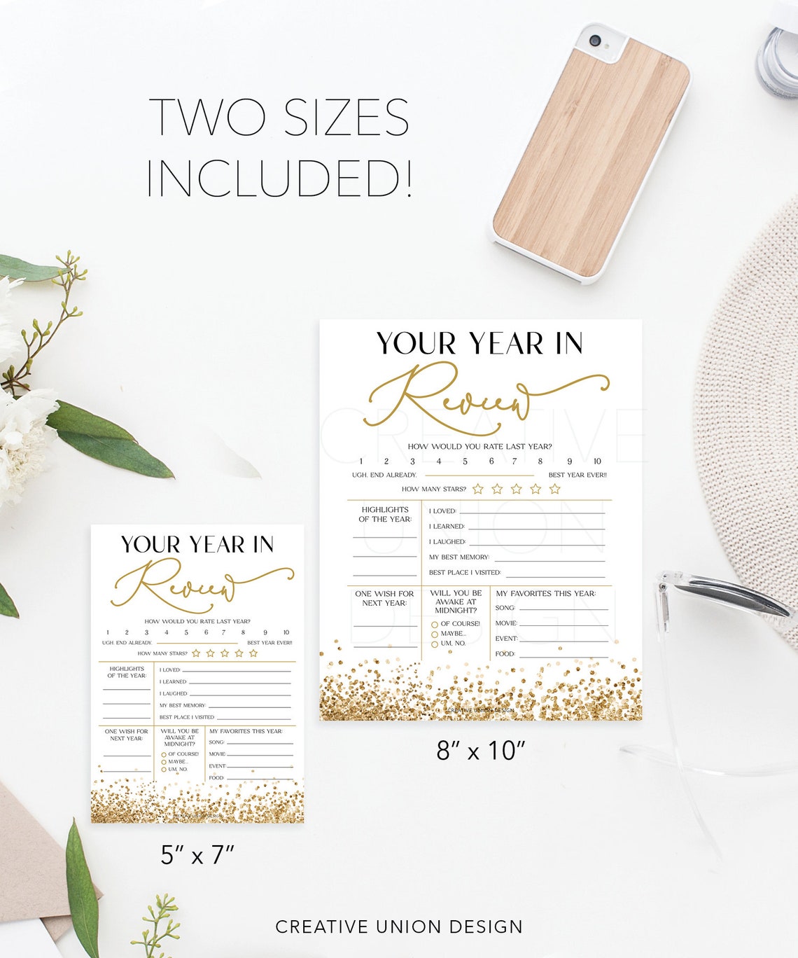 New Years Eve Year in Review Game Template, Printable Games, Kids NYE ...