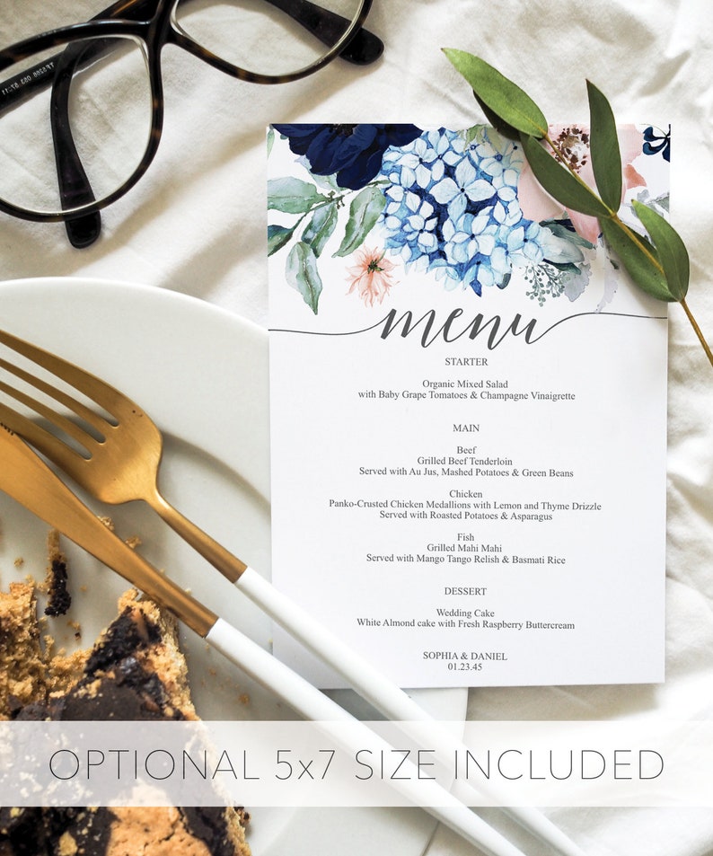 Wedding Menu Template Printable Menu Editable Wedding Menu - Etsy