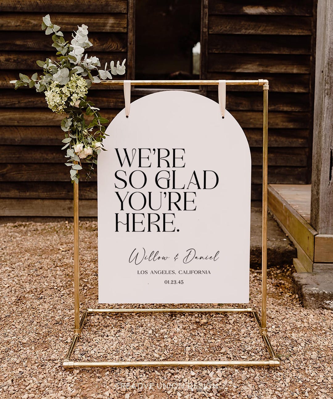 Modern Whimsy Arch Wedding Welcome Sign Template, Welcome Wedding Sign ...