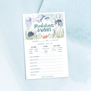 Under the Sea Baby Shower Game: Predictions & Wishes (download) - Etsy