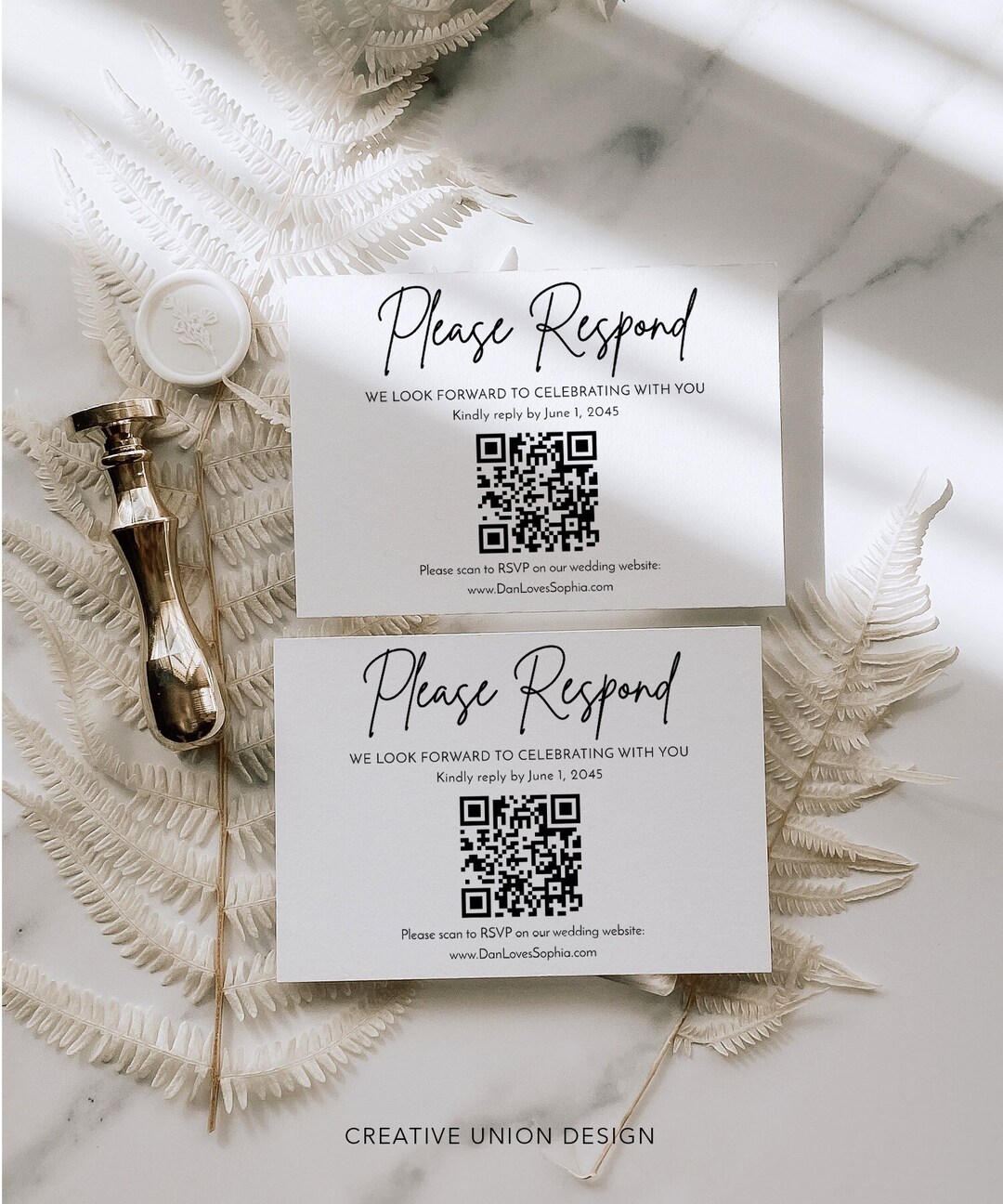 Printable QR Code RSVP Card Template, Editable Wedding Response Card ...
