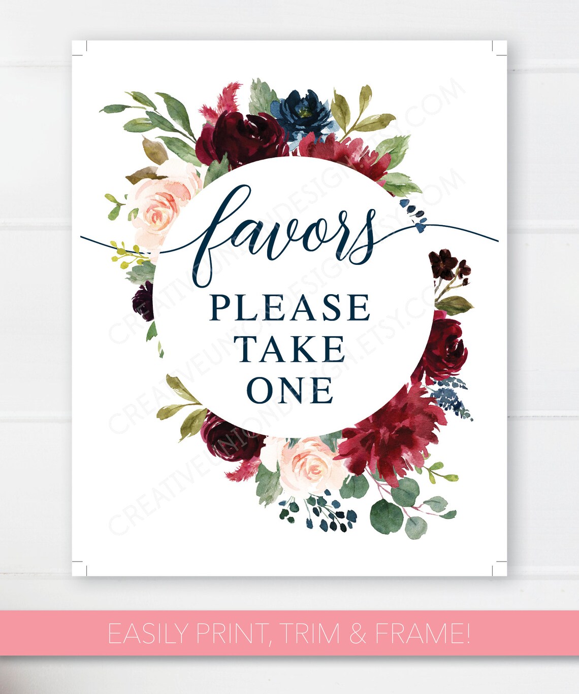 Favors Sign Please Take One 8x10 Printable Favors Sign | Etsy