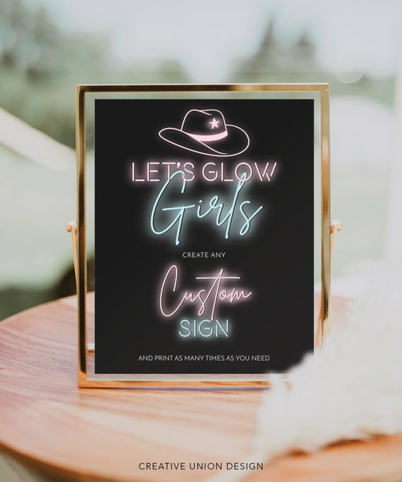 Editable Custom Sign Template, Custom Bachelorette Party Sign, Favors ...