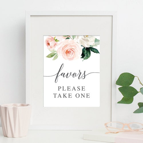 Favors Sign Please Take One 8x10 Printable Favors Sign - Etsy