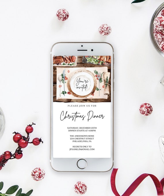 Digital Christmas Dinner Invite Holiday Dinner Invitation Editable Template Christmas Invite digital-christmas-dinner-invite-holiday-dinner-invitation-editable-template-christmas-invite