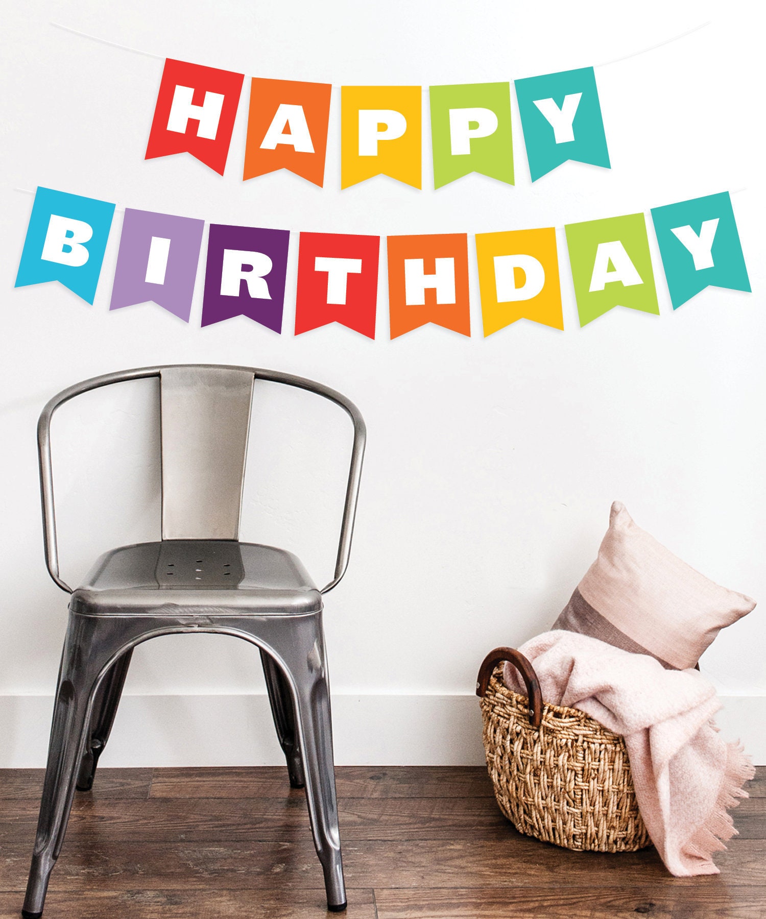 Editable Printable Banner Rainbow Banner Birthday Banner | Etsy