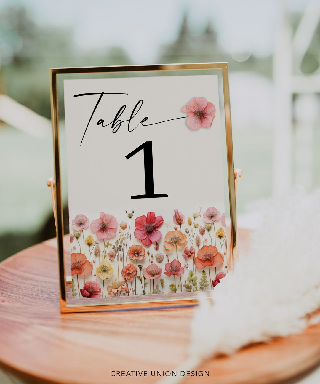 Wildflower Table Numbers Template, Editable Bridal Shower Table Numbers ...