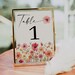 Wildflower Table Numbers Template, Editable Bridal Shower Table Numbers ...
