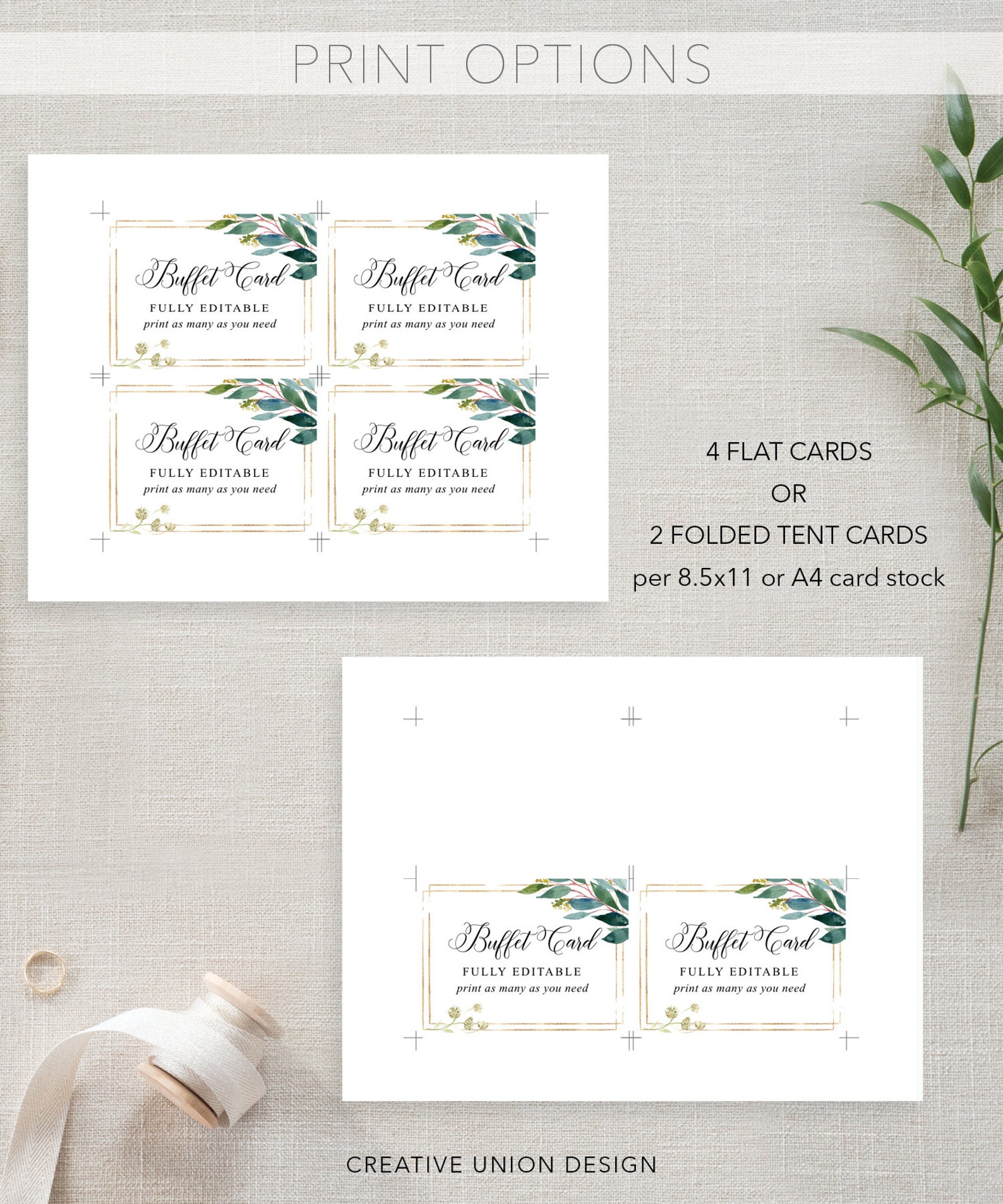 Buffet Food Signs, Printable Food Labels, Tented Cards Template ...