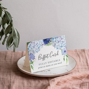 Buffet Food Signs Template, Printable Food Labels, Tented Cards, Food ...