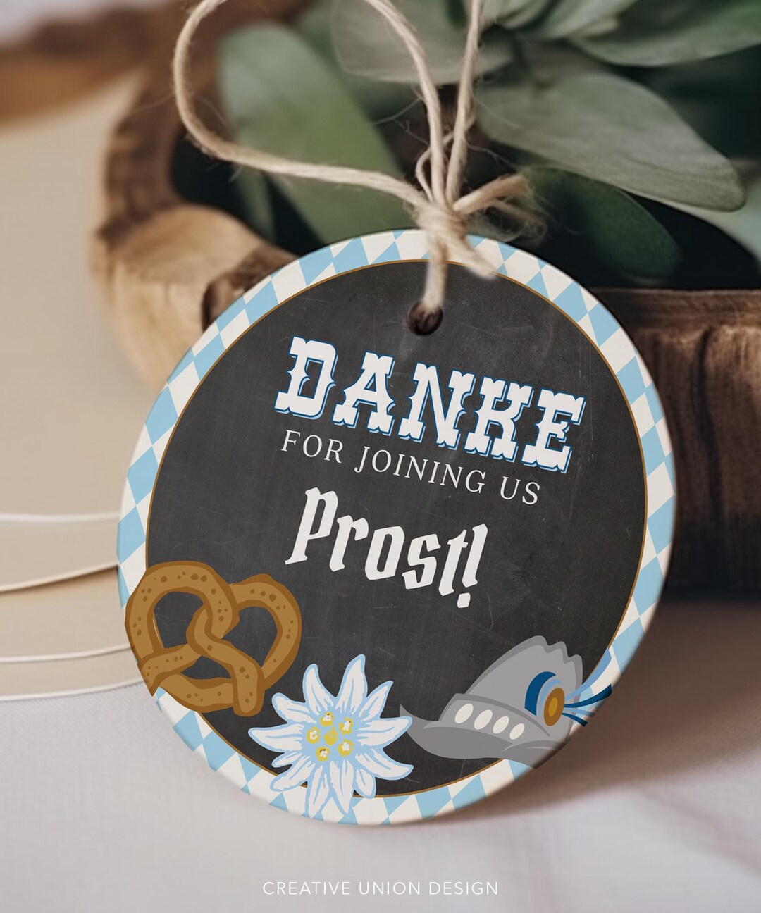 Oktoberfest Baby Shower Thank You Tags Template, Favor Tags, Favor ...