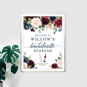 Editable Bachelorette Welcome Sign Template, Bachelorette Welcome Sign ...