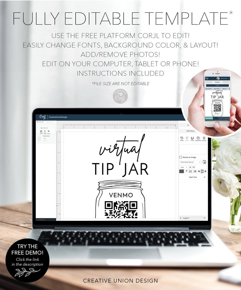 Printable Virtual Tip Jar Sign Venmo QR Code Sign Tips - Etsy Printable Virtual Tip Jar Sign Venmo QR Code Sign Tips - Etsy