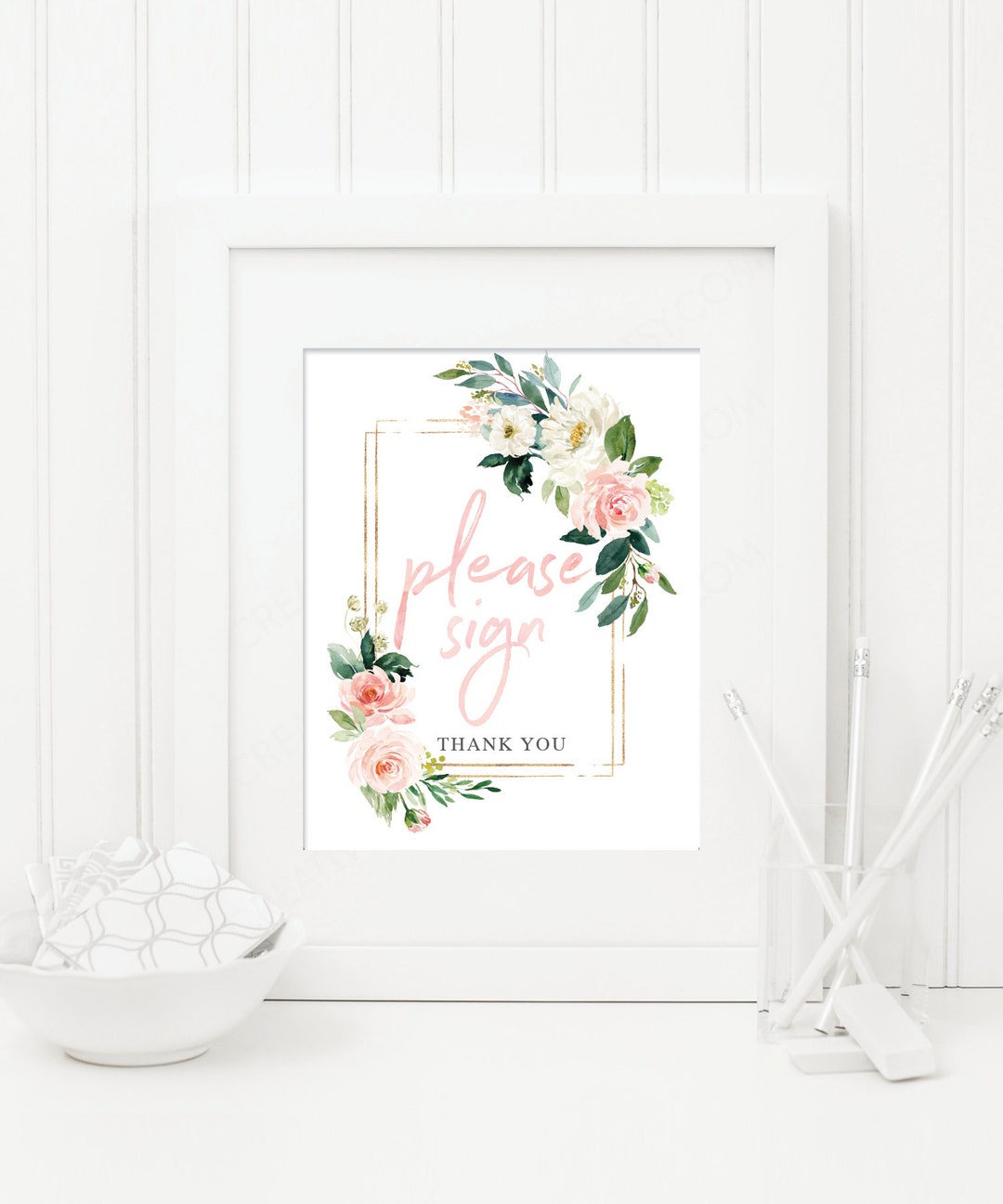 Please Sign - Guest Book Sign - 8x10 Printable Sign - Bridal Shower ...