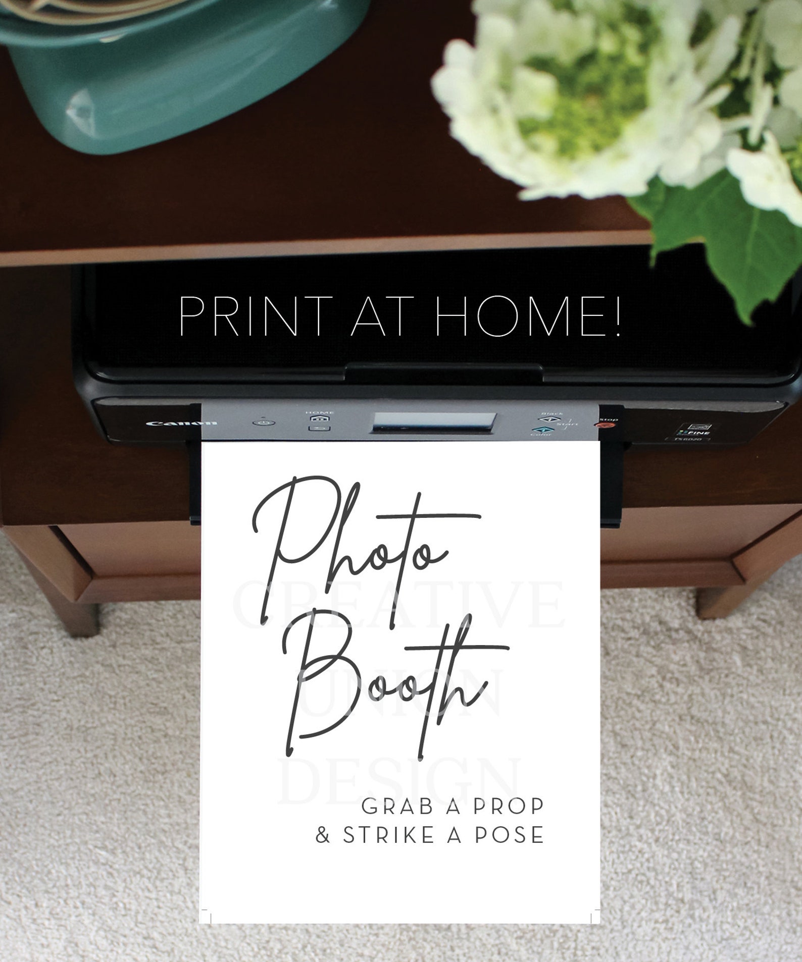 Photo Booth Table Sign File 8x10 Printable Sign Grab A Prop - Etsy
