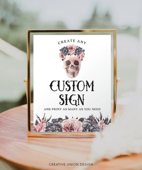 Editable Custom Sign Template, Custom Bridal Shower Sign, Favors, Gifts ...