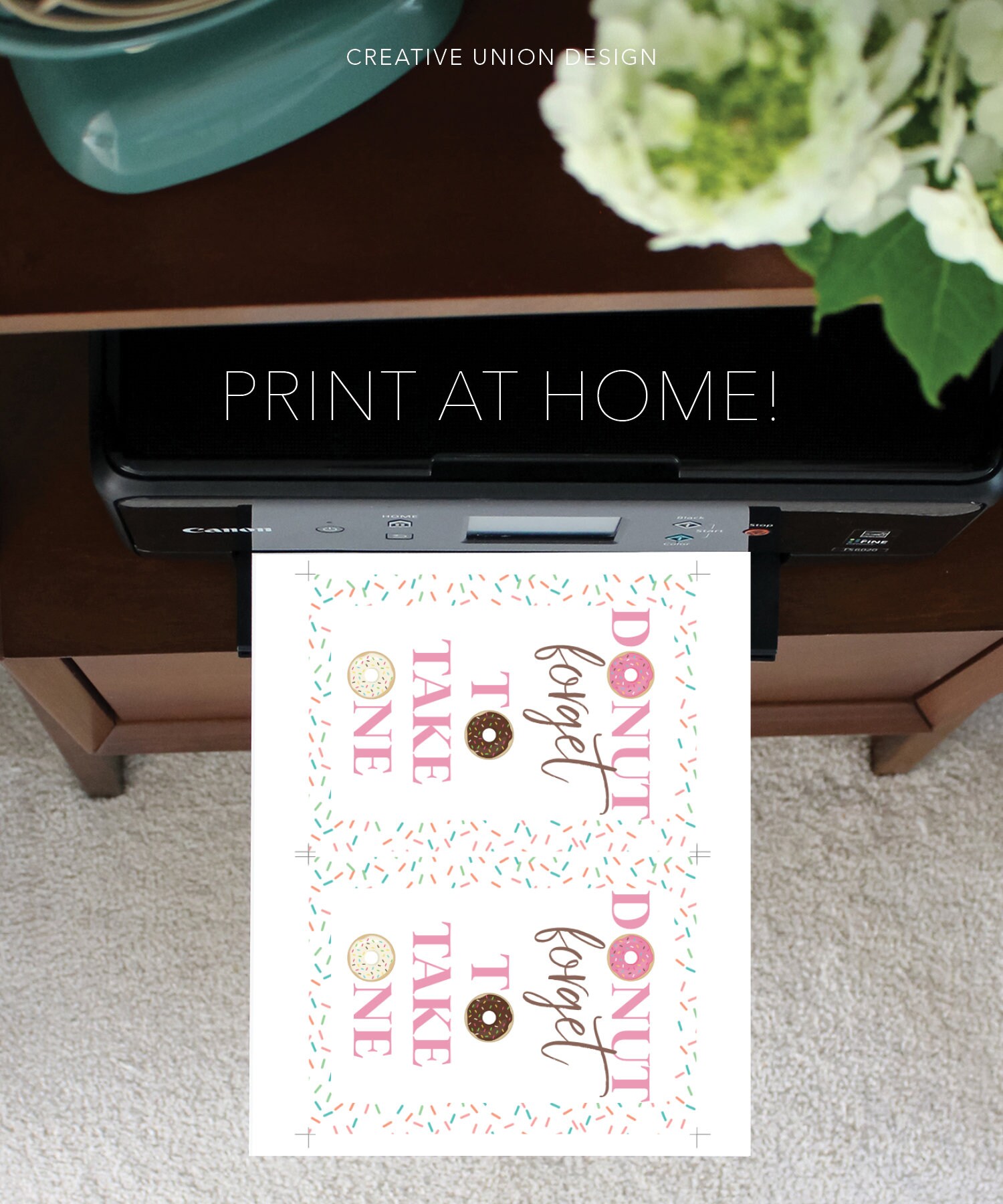 Editable Donut Favor Sign Template, Take One Sign, Donut Favors ...