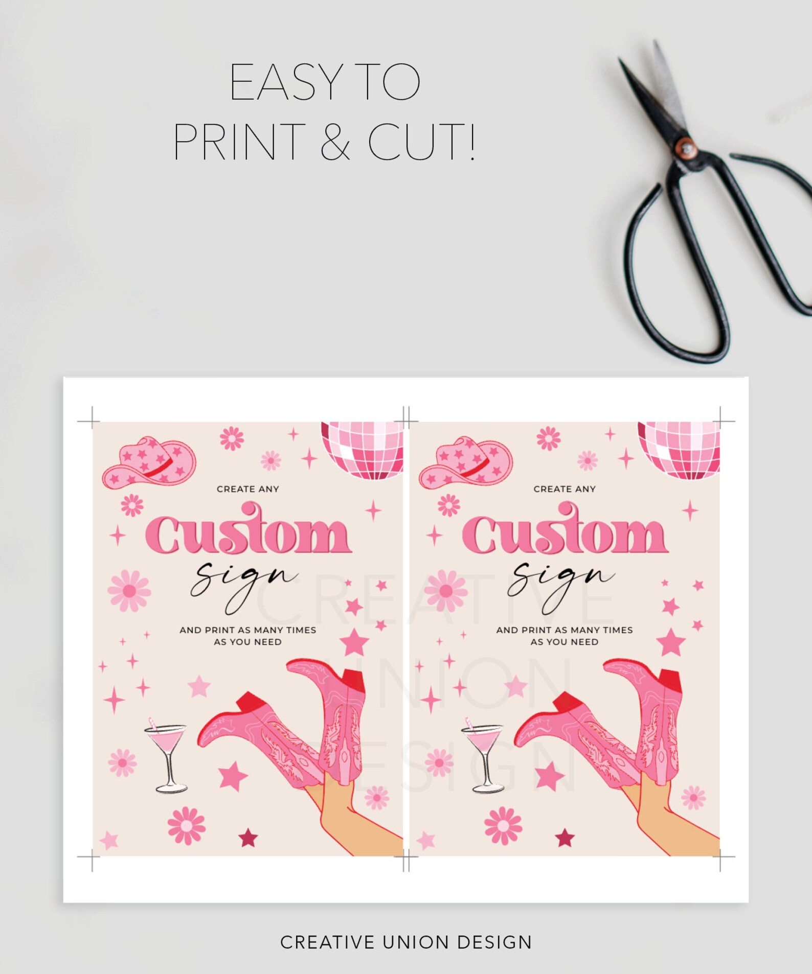 Nash Bash Custom Sign Template, Editable Bachelorette Party Sign ...