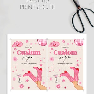 Nash Bash Custom Sign Template, Editable Bachelorette Party Sign ...