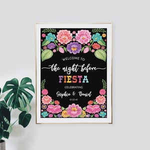 Fiesta Wedding Rehearsal Welcome Sign Template, Printable Welcome to ...