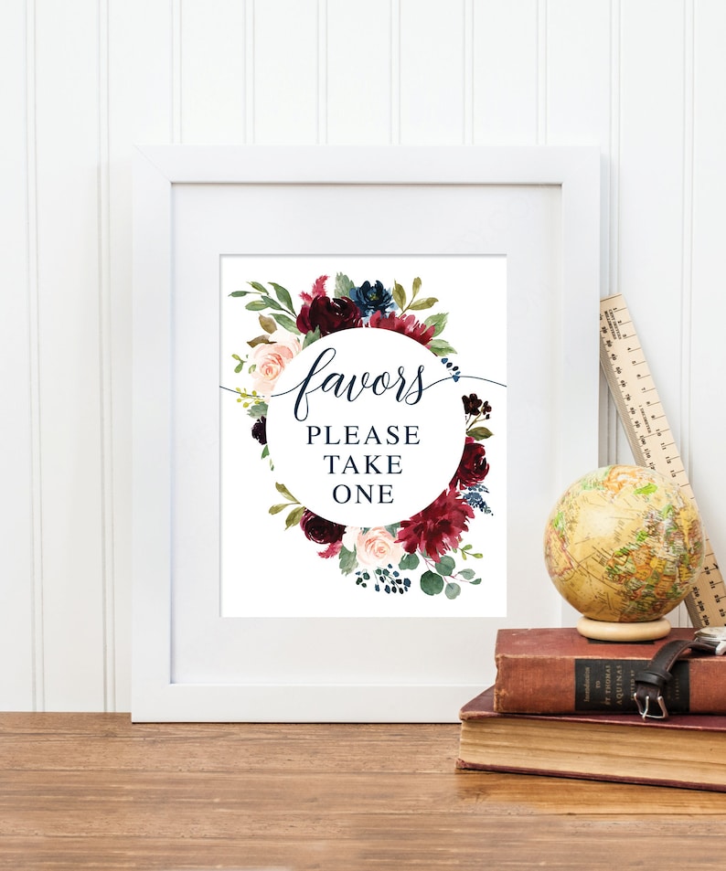 Favors Sign Please Take One 8x10 Printable Favors Sign - Etsy